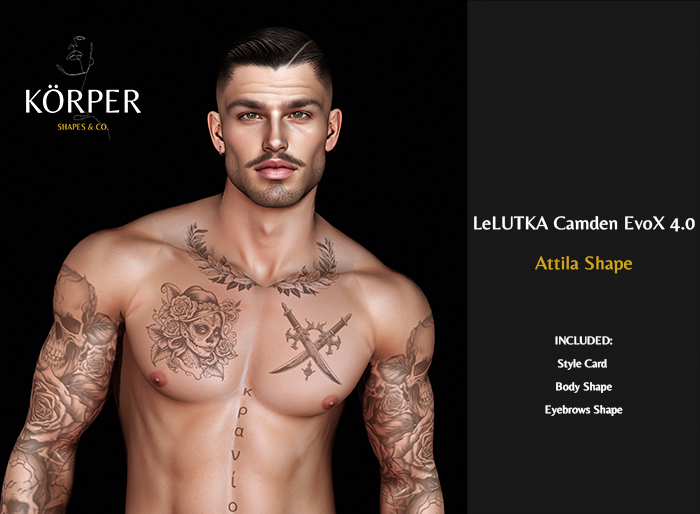 Second Life Marketplace - Korper - ATTILA Shape (Lelutka CAMDEN head) Second Life Marketplace - Korper - ATTILA Shape (Lelutka CAMDEN head)